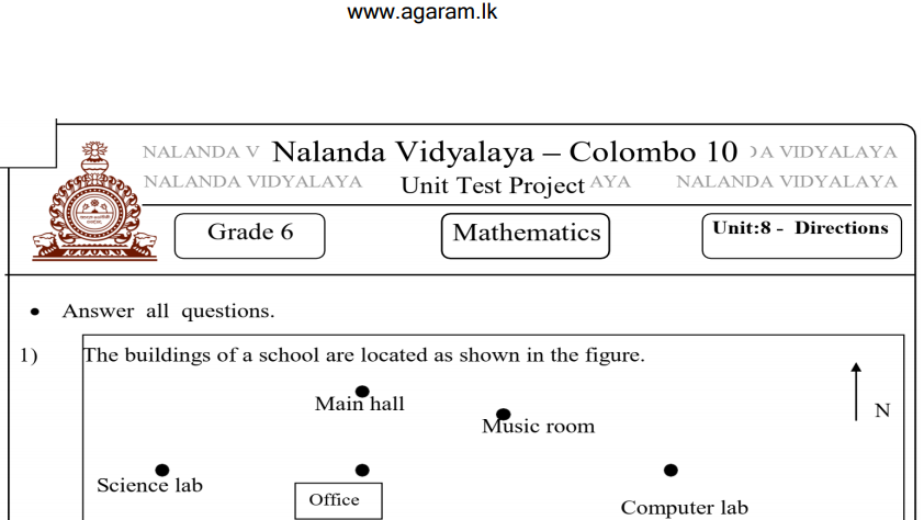 Nalanda College Unit Test Papers Grade 6